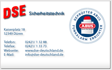 Sicherheitstechnik kontaktieren – DSE Deutschland